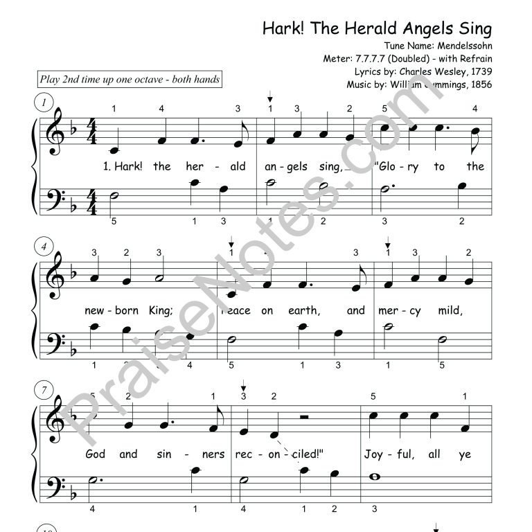 Hark! The Herald Angels Sing! - Beginner, Christmas - PraiseNotes